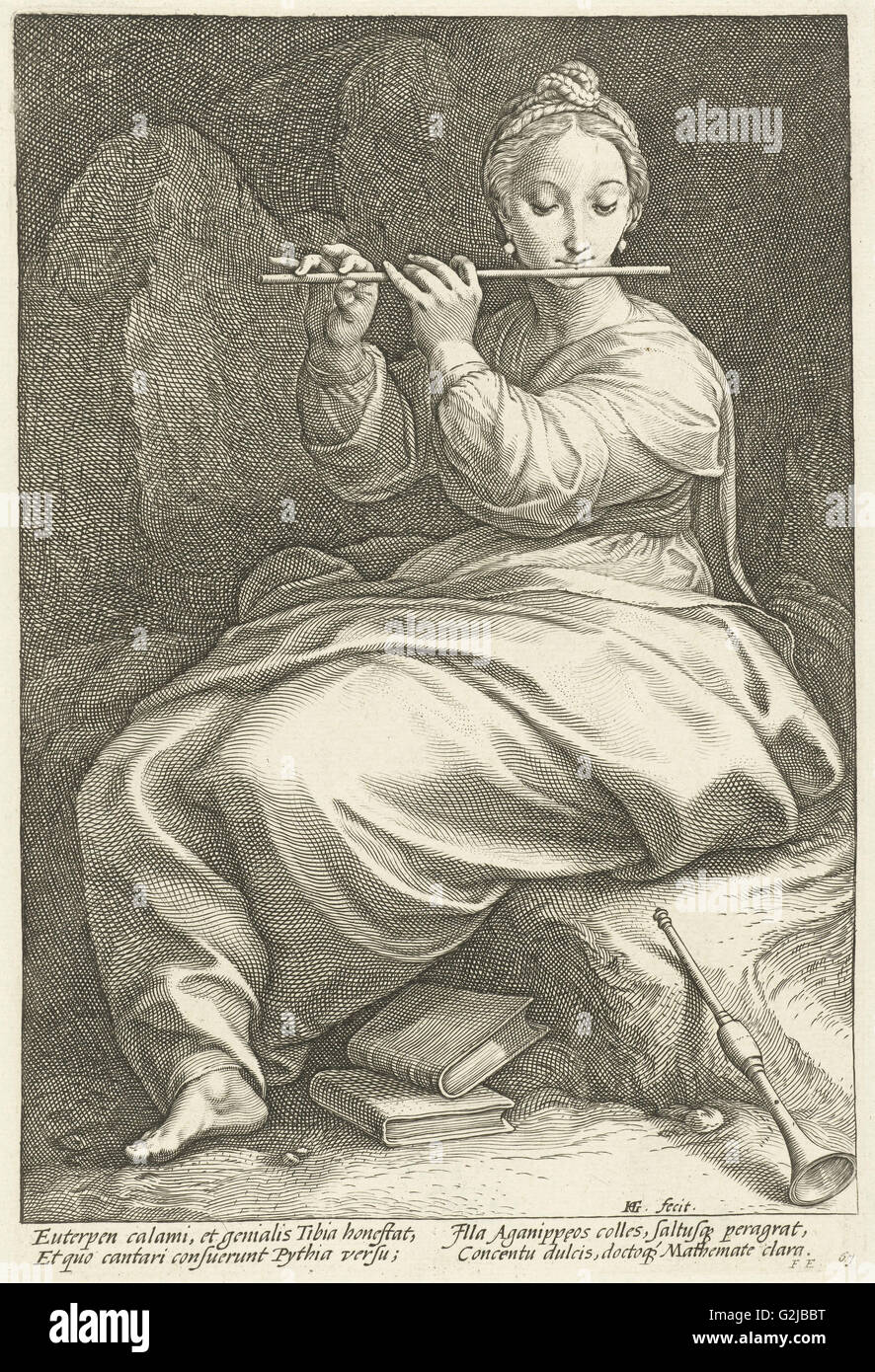 Euterpe, Hendrick Goltzius, 1592 Stock Photo - Alamy