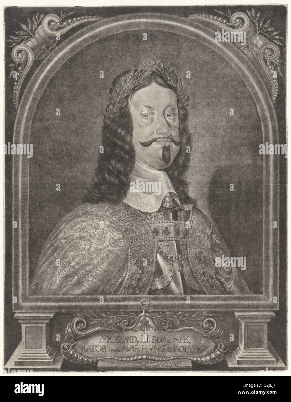Portrait of Emperor Ferdinand III, Ludwig von Siegen, 1654 Stock Photo ...