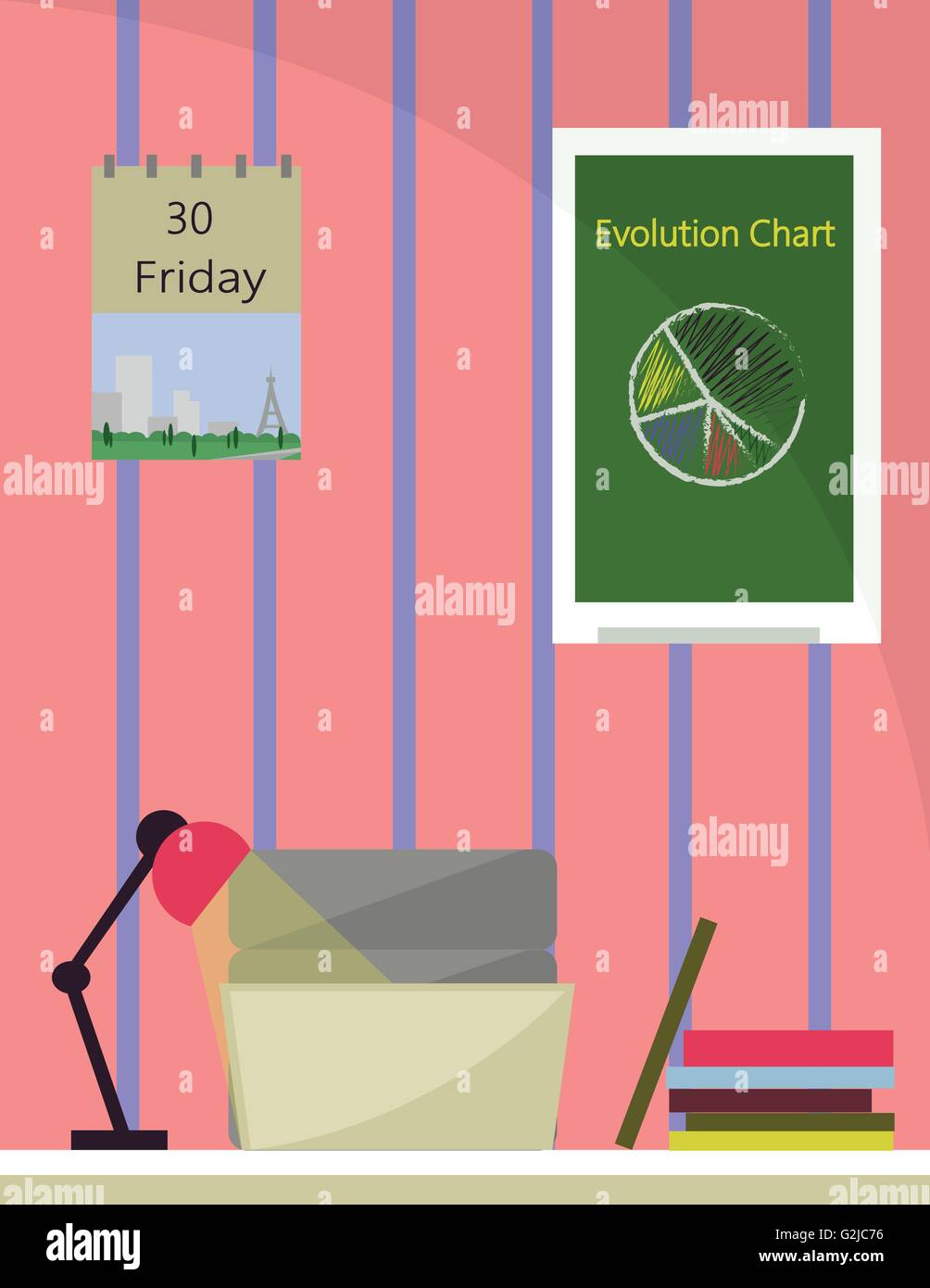 Desk lamp vintage book Stock Vector Images - Alamy