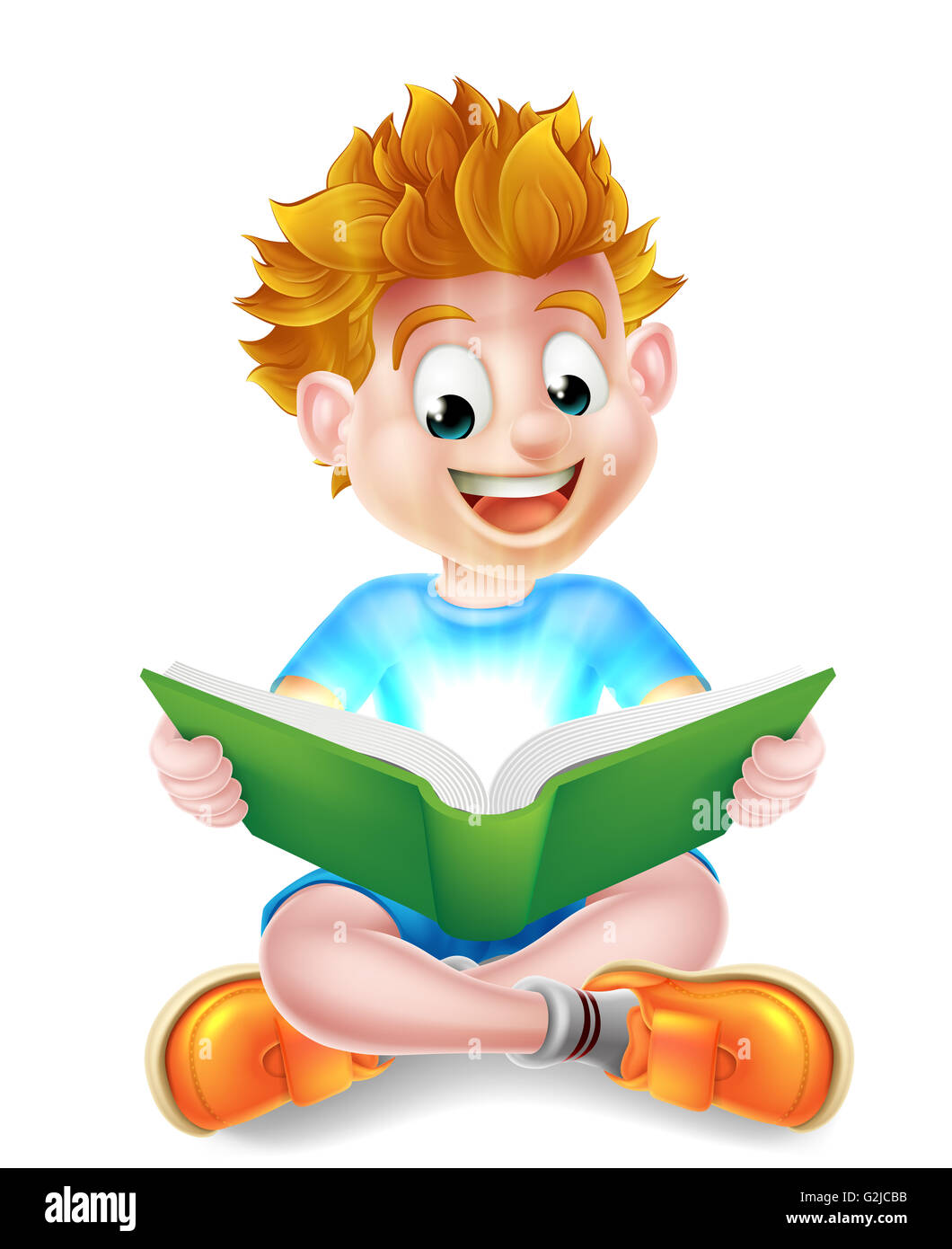 Reading Books In Bed Cartoon