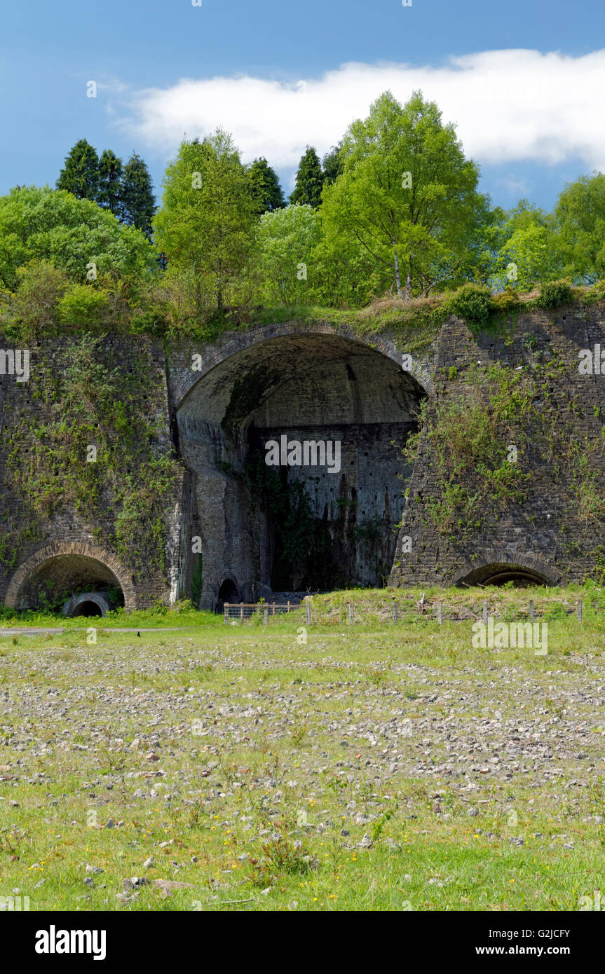 Remains of the historic Cyfarthfa Iron Works, Merthyr Tydfil, South ...