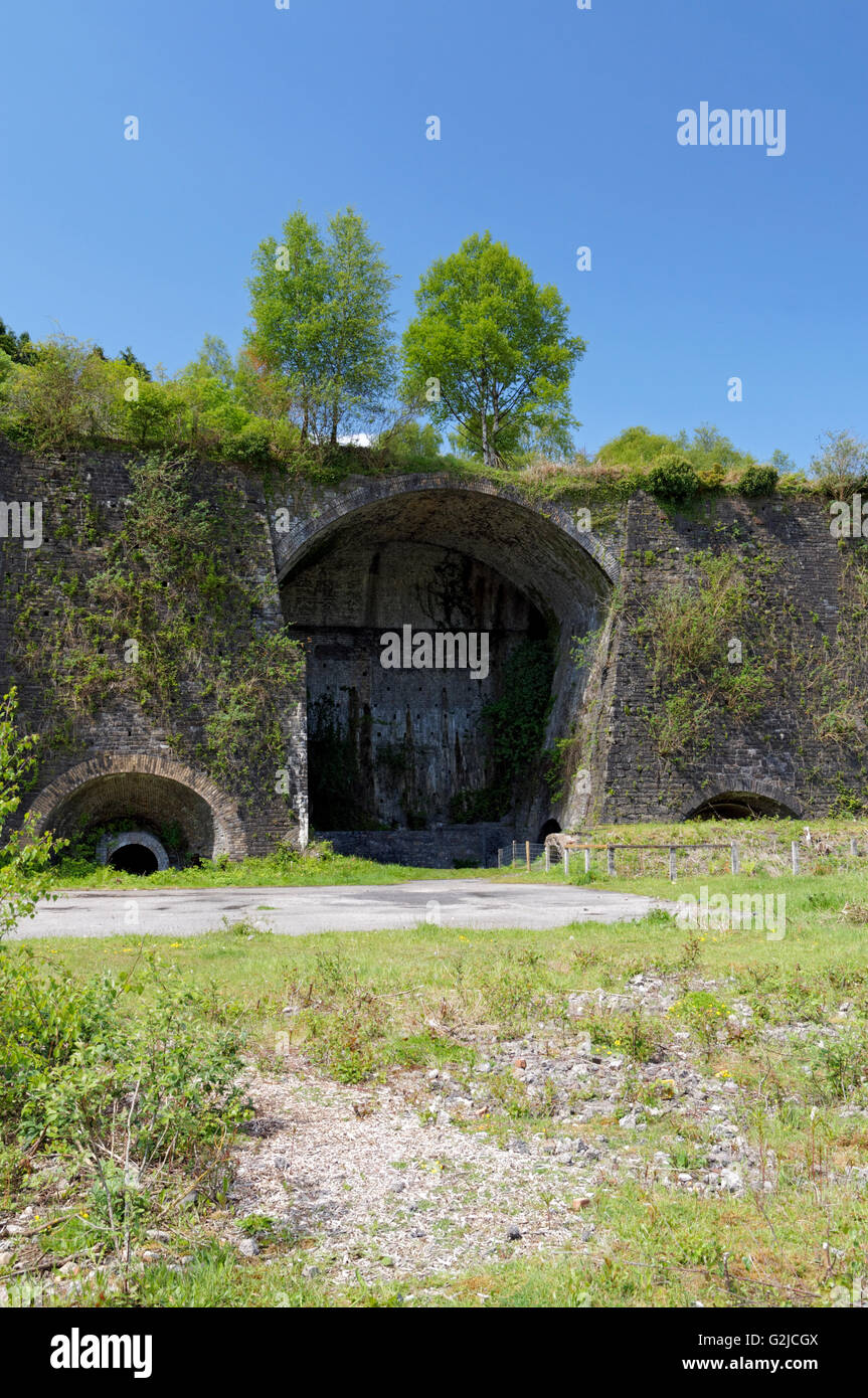 Remains of the historic Cyfarthfa Iron Works, Merthyr Tydfil, South ...