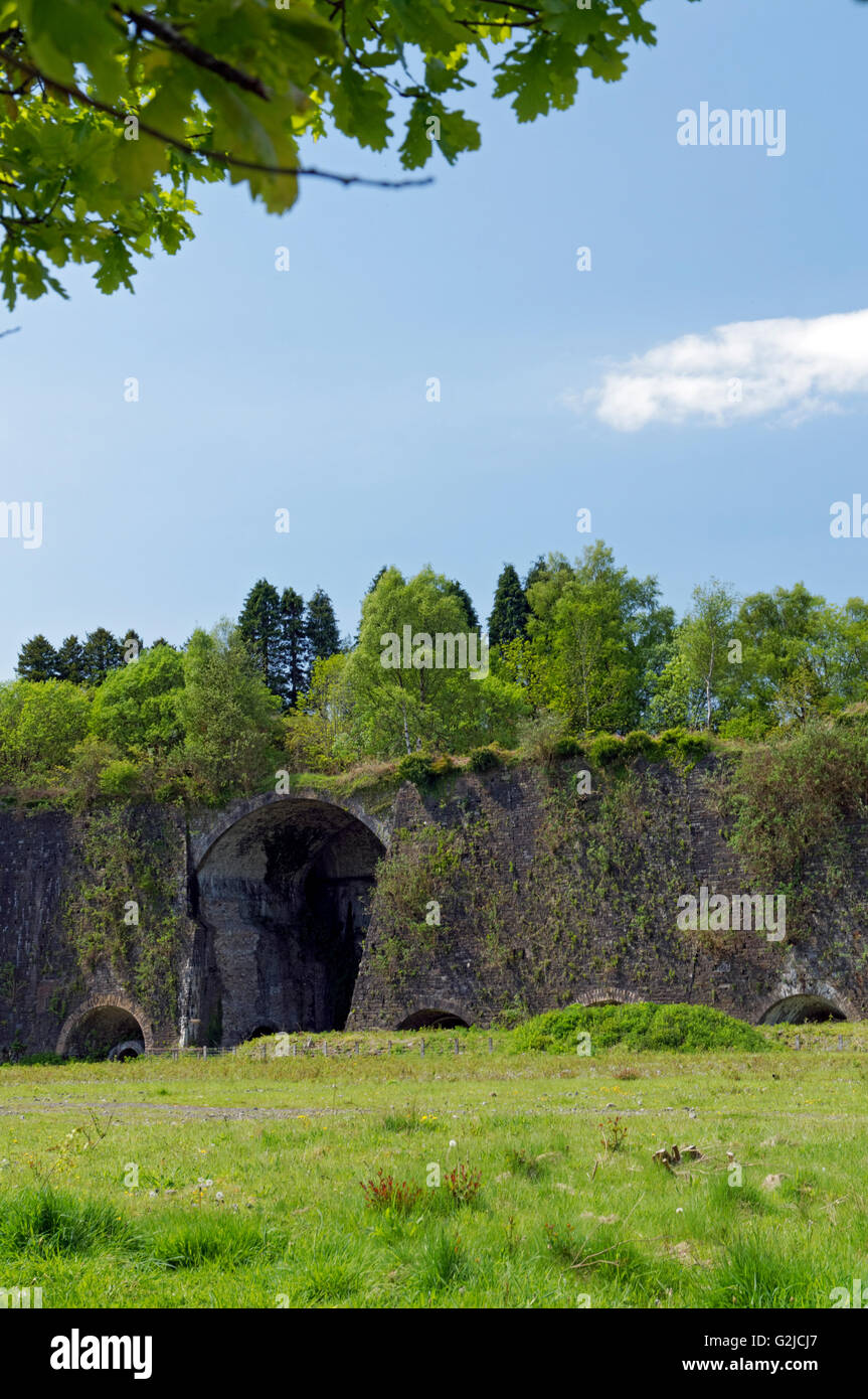 Remains of the historic Cyfarthfa Iron Works, Merthyr Tydfil, South ...