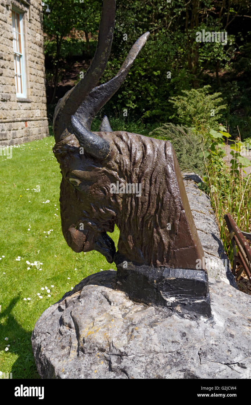 Cast Iron Goats heads, Cyfarthfa Castle former home of the Crawshay ...