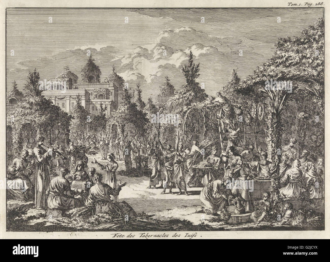 Feast of Tabernacles, Jan Luyken, Pieter Mortier, 1705 Stock Photo - Alamy