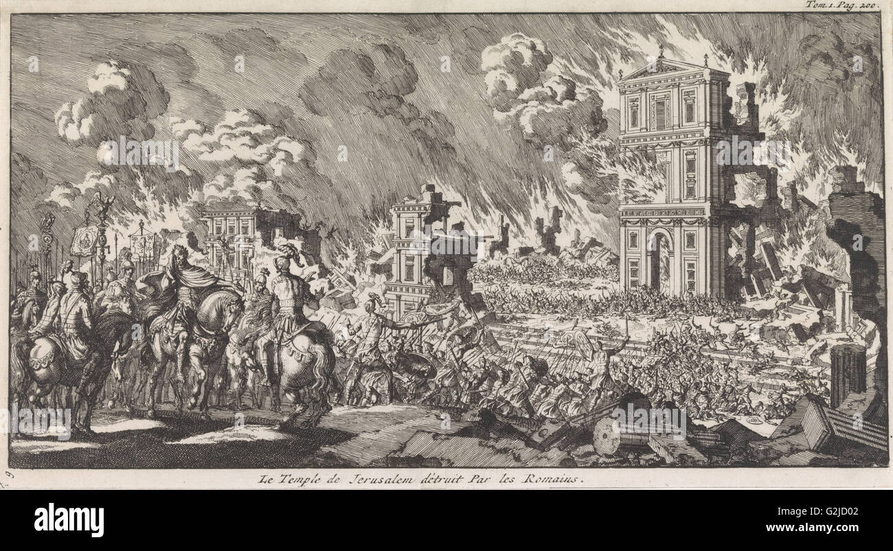 Romans destroyed the Jewish temple in Jerusalem, Jan Luyken, Pieter ...