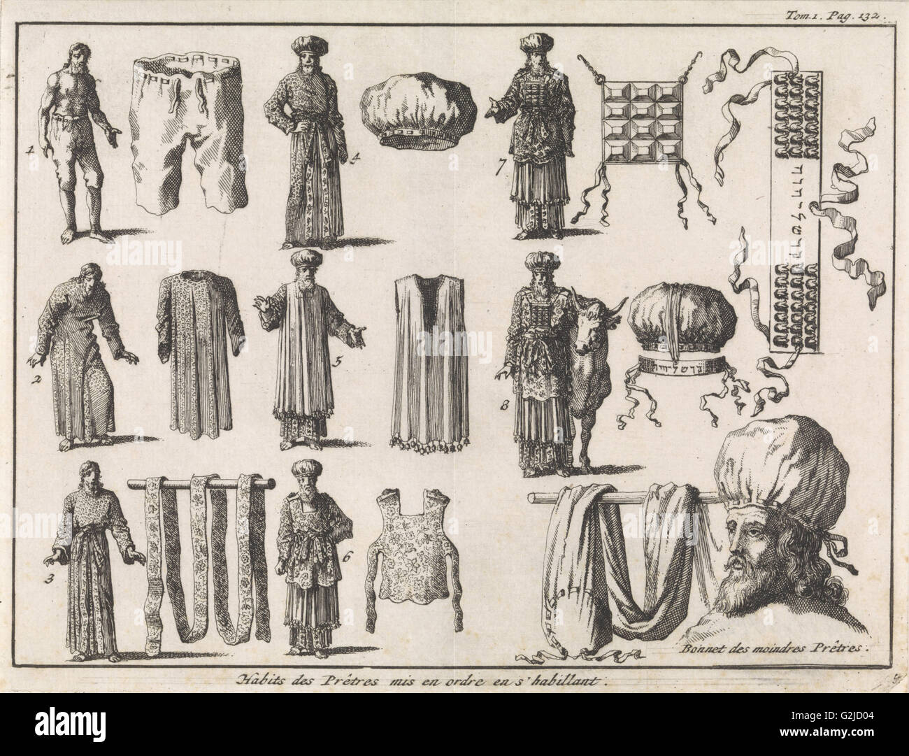 Priestly vestments, in order of dressing, Jan Luyken, Pieter Mortier ...