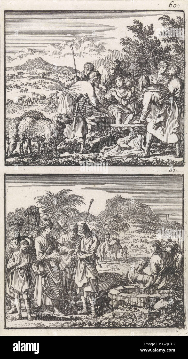 Joseph is thrown in the pit by his brothers, Joseph sold by his ...