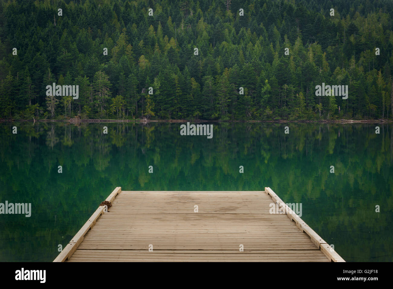 Dock at Clearwater Lake, Wells Gray Provincial Park, North Thompson ...