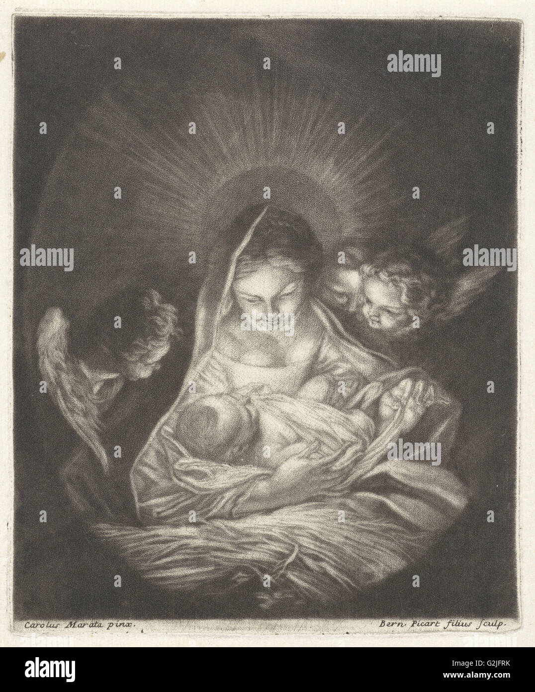 Virgin and Child surrounded by angels, Bernard Picart, 1683 - 1733 ...
