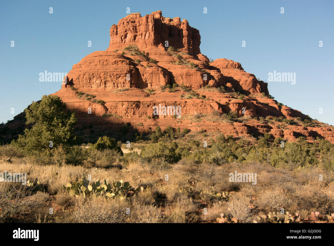 Scenic red rock formation known Bell Rock A popular tourist destination ...
