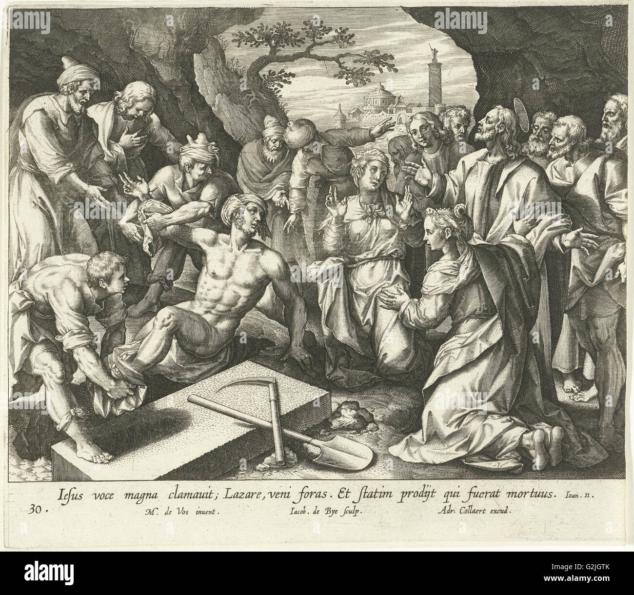 Raising of Lazarus, Jacques de Bie, Adriaen Collaert, 1598 - 1618 Stock Photo - Alamy
