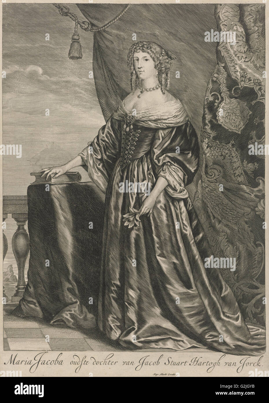Portrait of Mary II Stuart, Cornelis Visscher (II), Hugo Allard, 1677 ...