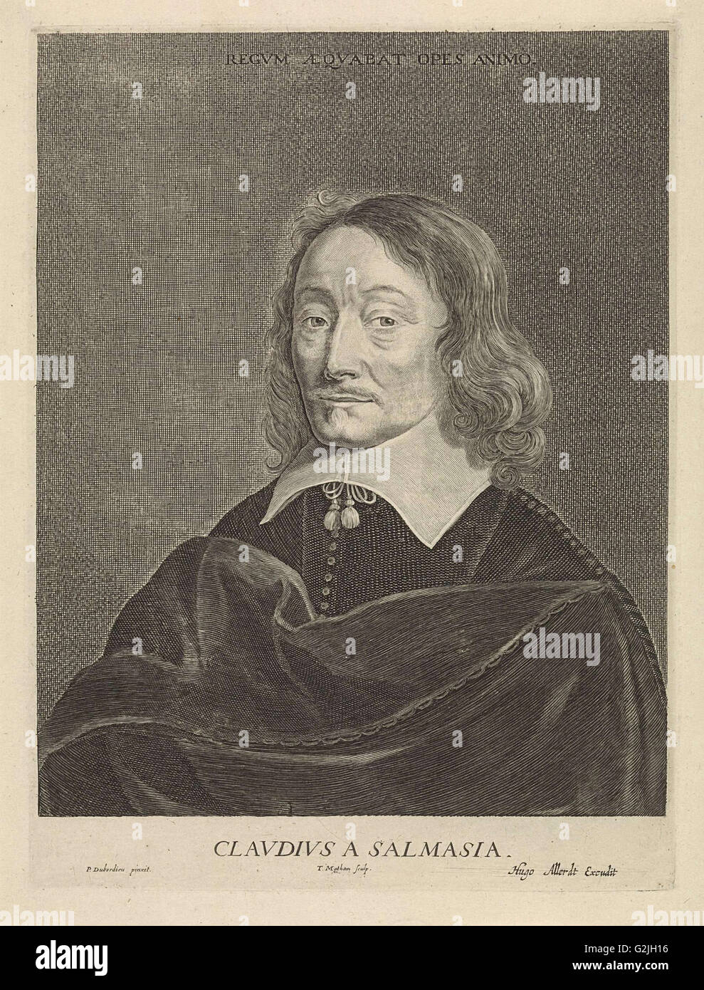 Portrait of Claudius Salmasius, print maker: Theodor Matham, Pieter ...