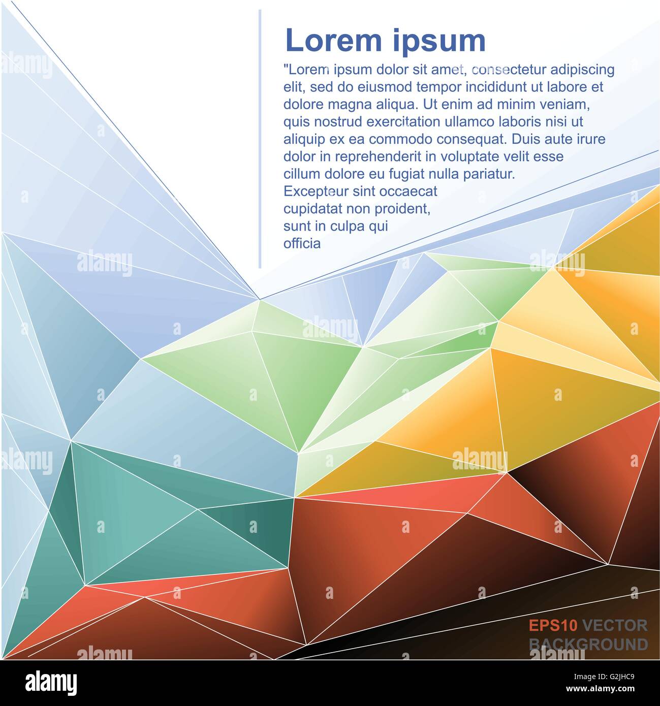 Abstract background flyer for print with text, lines and colored ...