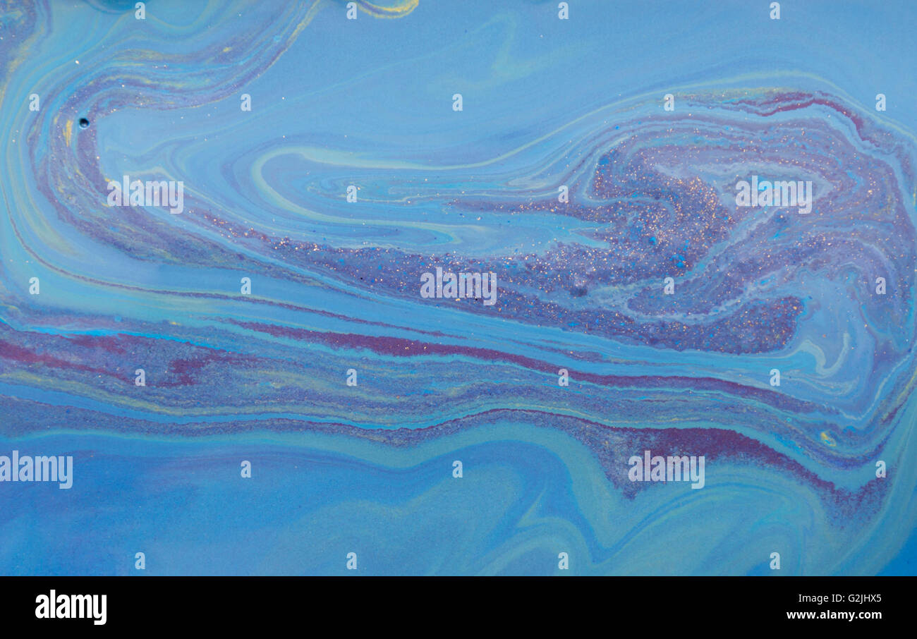 Blue watercolor hand drawn marbling illustration Stock Photo - Alamy
