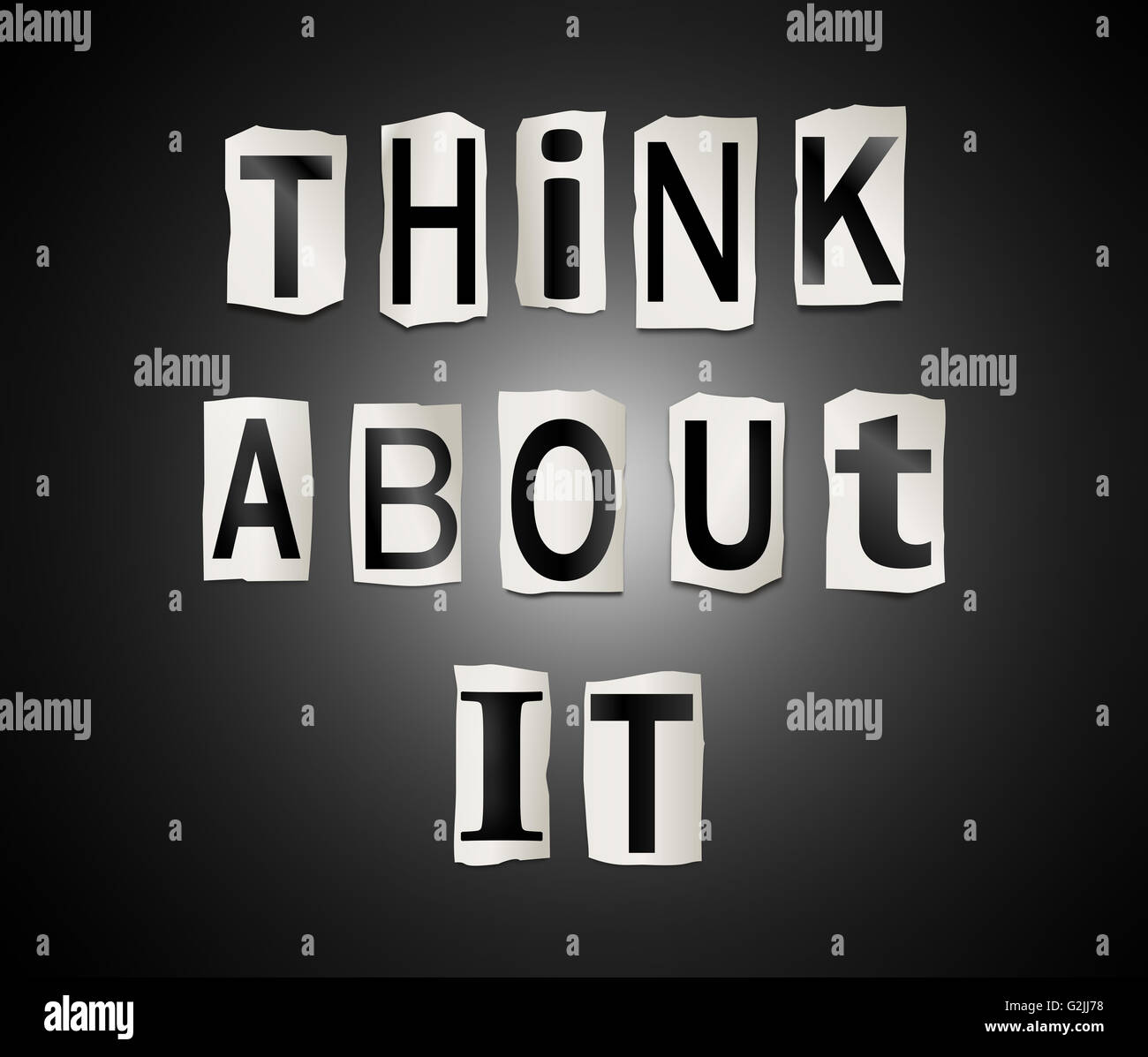 Think about it Stock Photo - Alamy