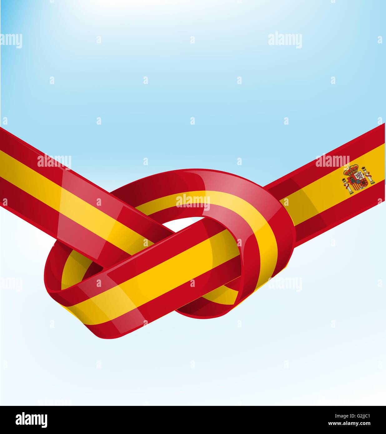 spain ribbon flag on bue sky background Stock Vector Image & Art - Alamy