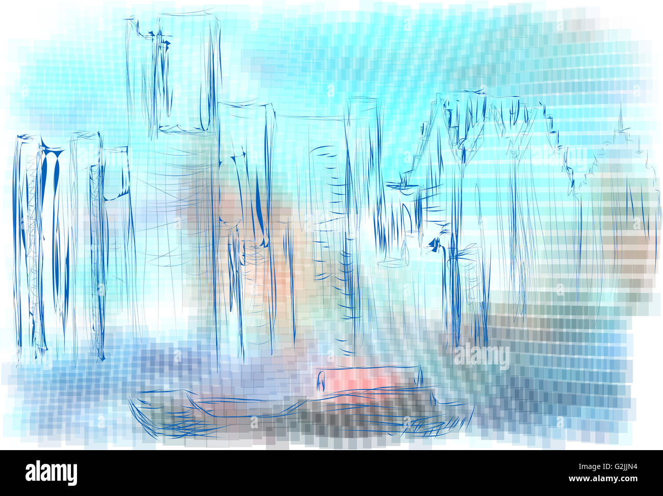 Detroit abstract illustration Stock Photo - Alamy