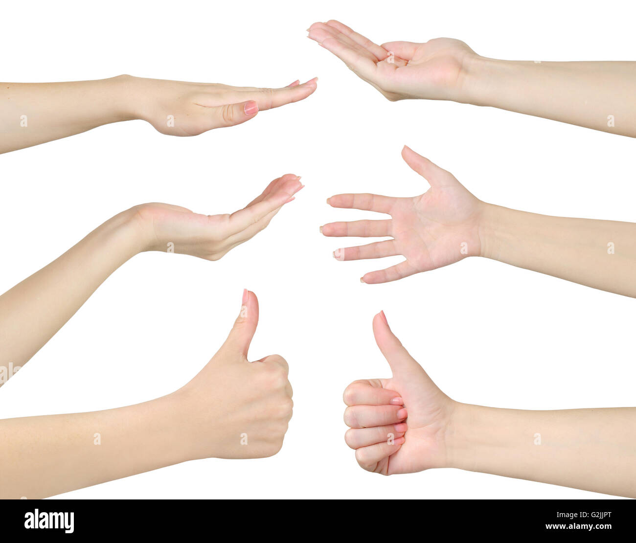 Isolated collage hands on white background Stock Photo - Alamy
