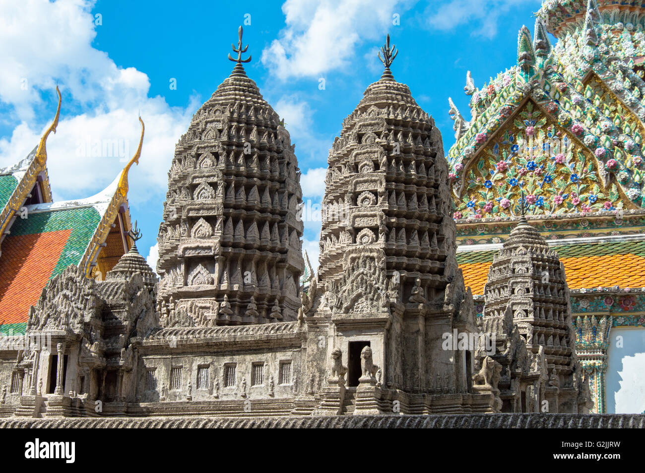 Partial View of Angkor Wat Model at Grand Palace Wat Phra Kaeo Against ...