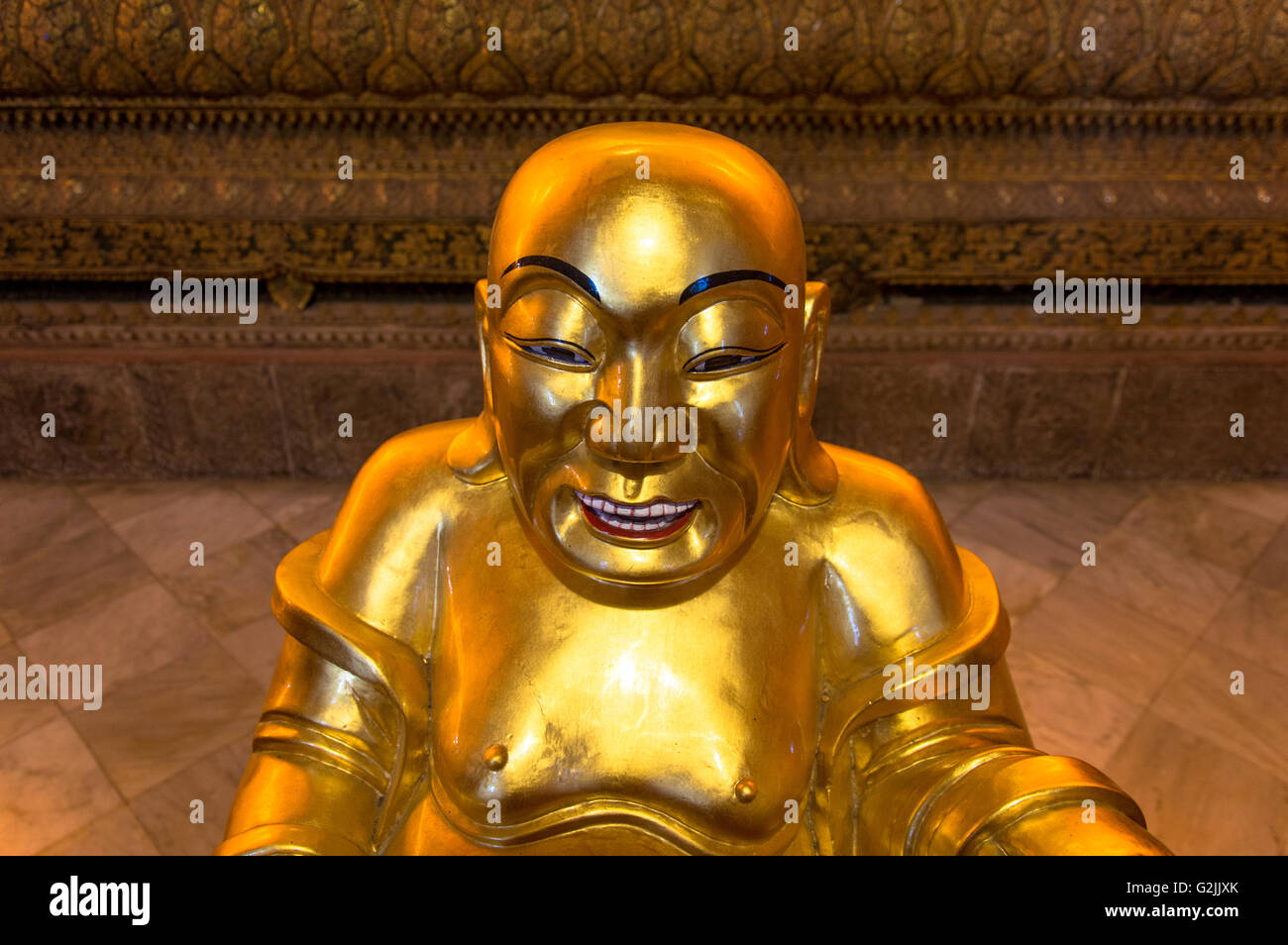 Fat golden buddha statue wat hi-res stock photography and images - Alamy
