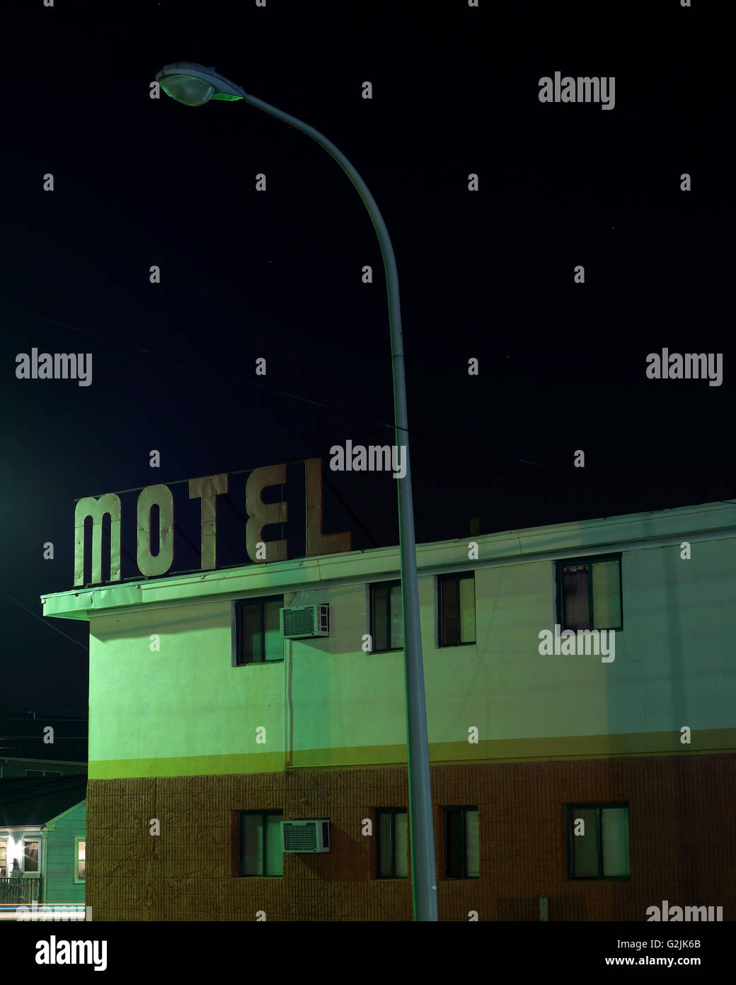 Eerie Motel at Night, New Jersey, USA Stock Photo - Alamy