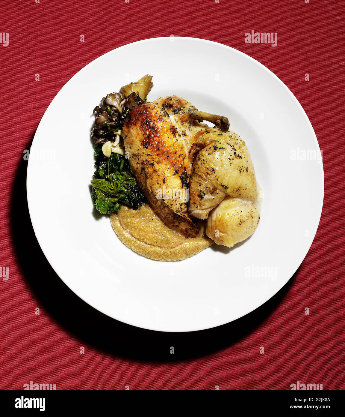 Roast chicken vegetables aerial hi-res stock photography and images - Alamy