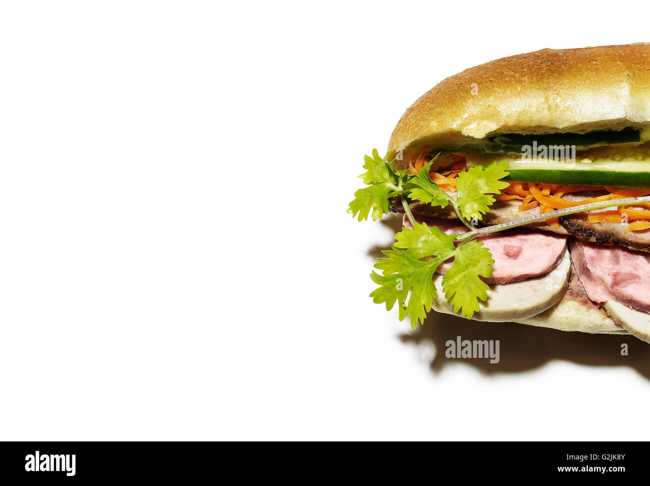 Sliced Meat Hero Sandwich Stock Photo - Alamy