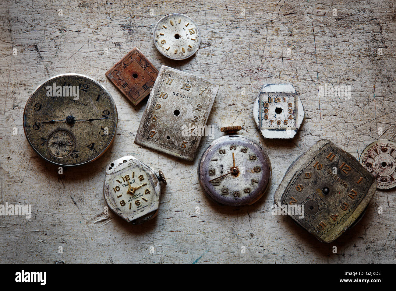 Assortment of Watch Faces Stock Photo - Alamy