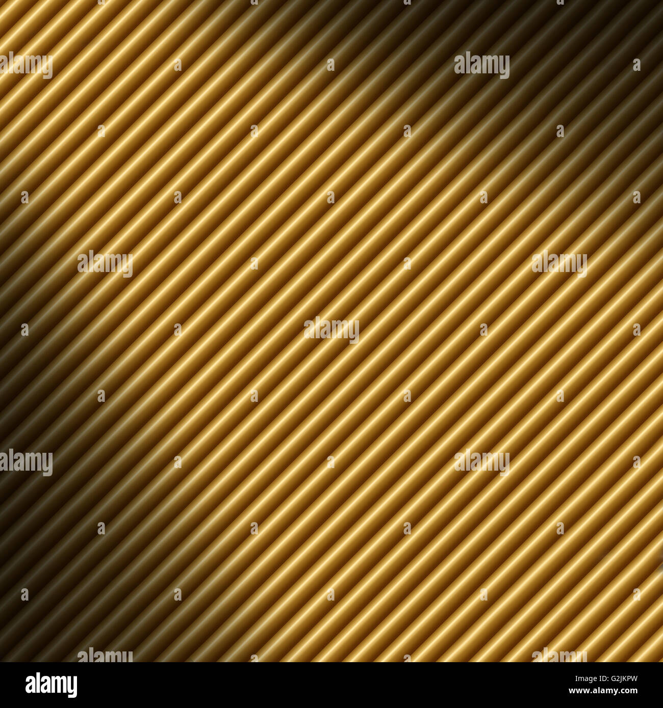 Diagonal gold tube background texture lit dramatically Stock Photo - Alamy