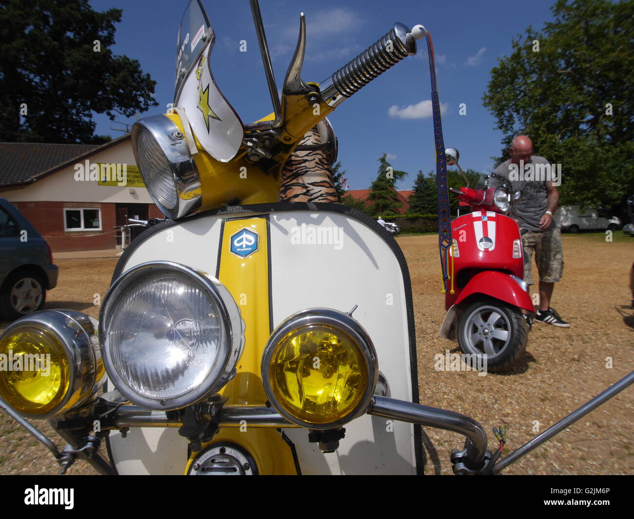 Vespas and Lambretta custom Scooters 1960s Stock Photo - Alamy