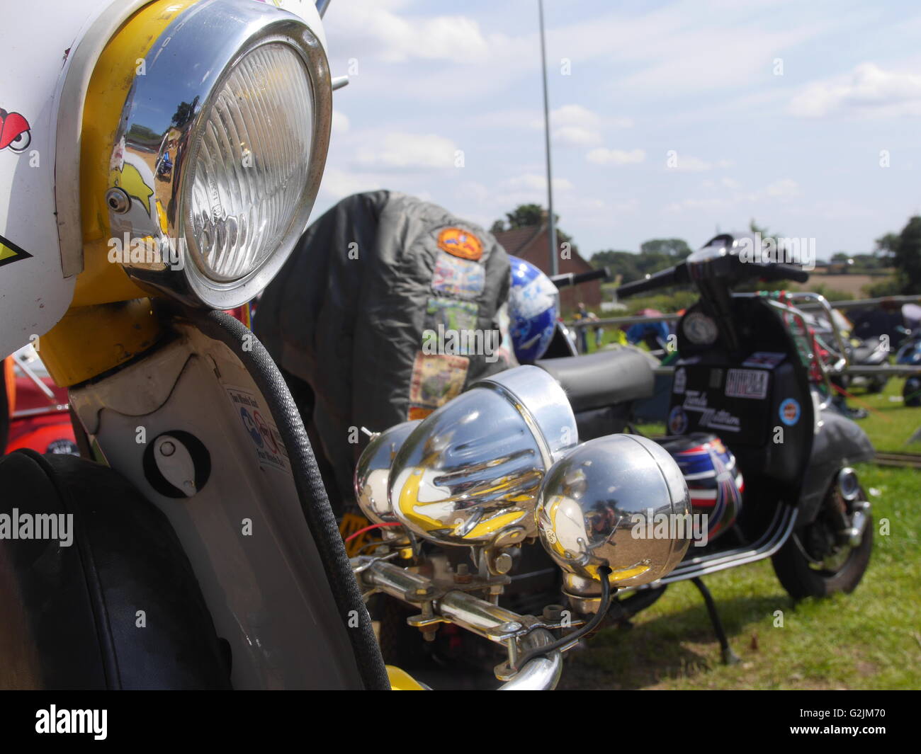 Vespas and Lambretta custom Scooters 1960s Stock Photo - Alamy