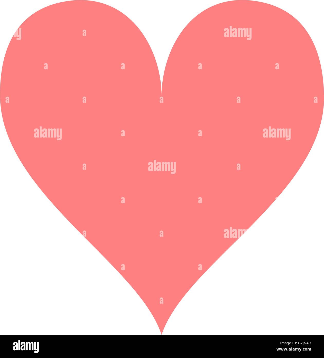 Simple red heart, isolated over a white background Stock Vector Image ...