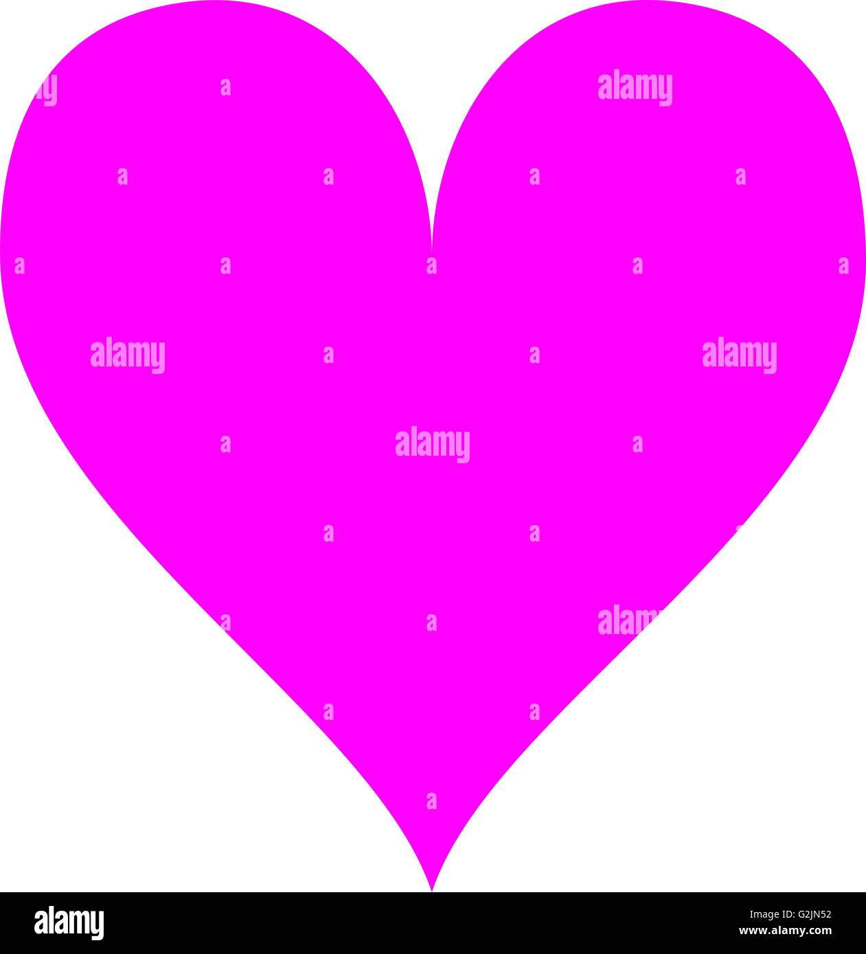 Simple pink heart isolated over a white background Stock Vector Image ...