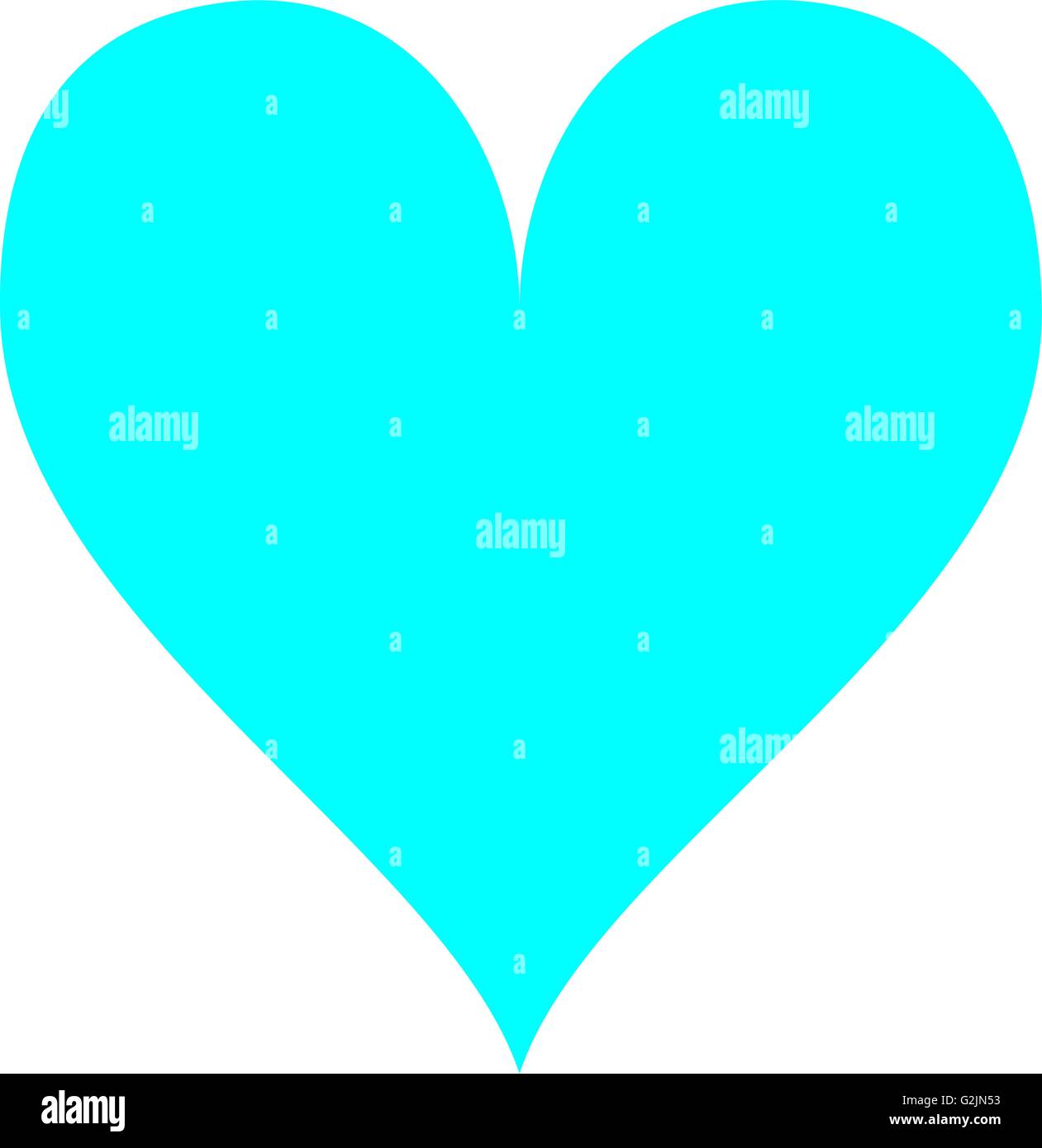 Simple blue heart isolated over a white background Stock Vector Image ...