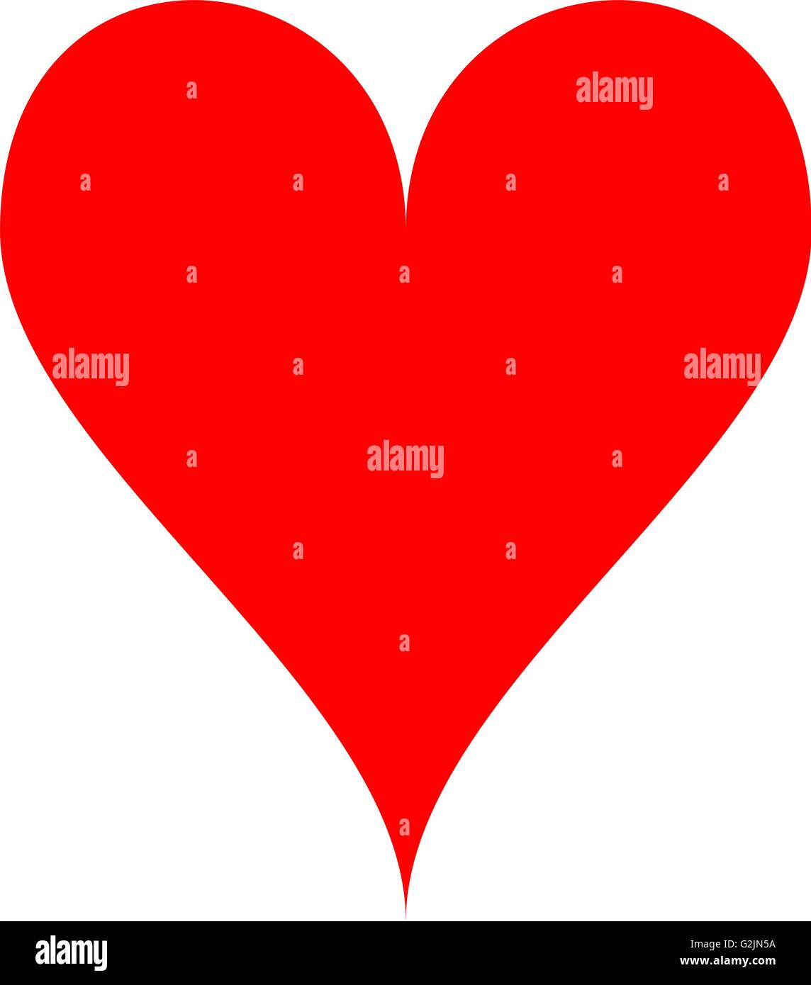 Simple red heart, isolated over a white background Stock Vector Image ...