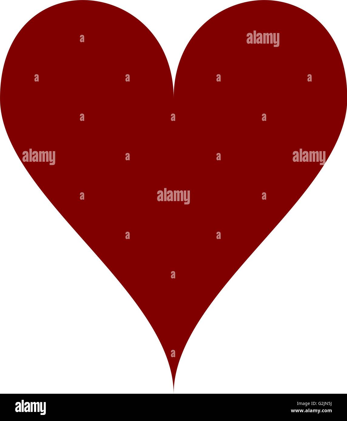 Simple red heart, isolated over a white background Stock Vector Image ...