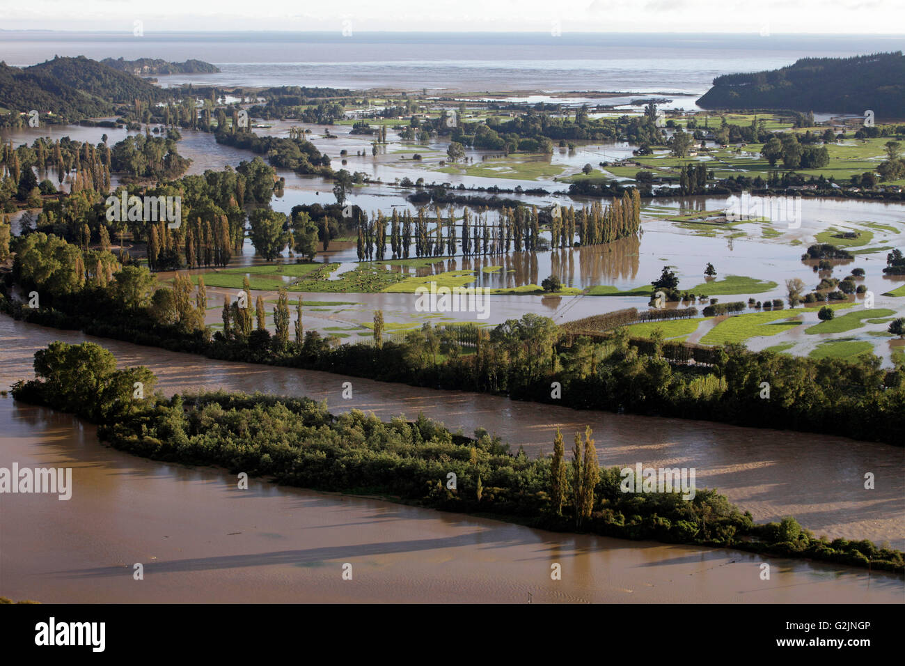 Flooding in Takaka valley Golden Bay New Zealand Stock Photo - Alamy