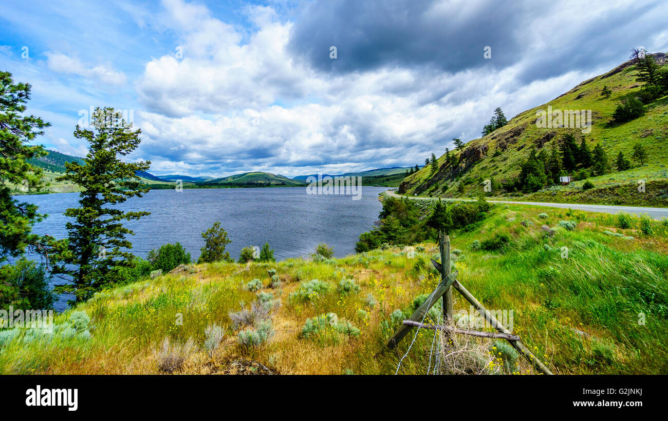 Nicola Lake in the Nicola Valley along Highway 5A between Kamloops and ...