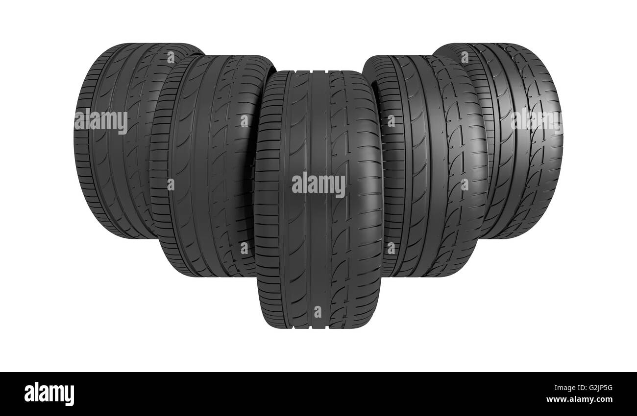 Car tyre isolated on Cut Out Stock Images & Pictures - Alamy
