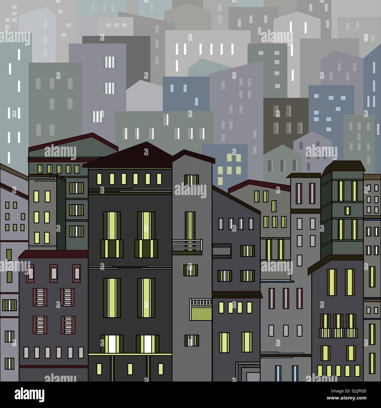 With building outlines Stock Vector Images - Alamy