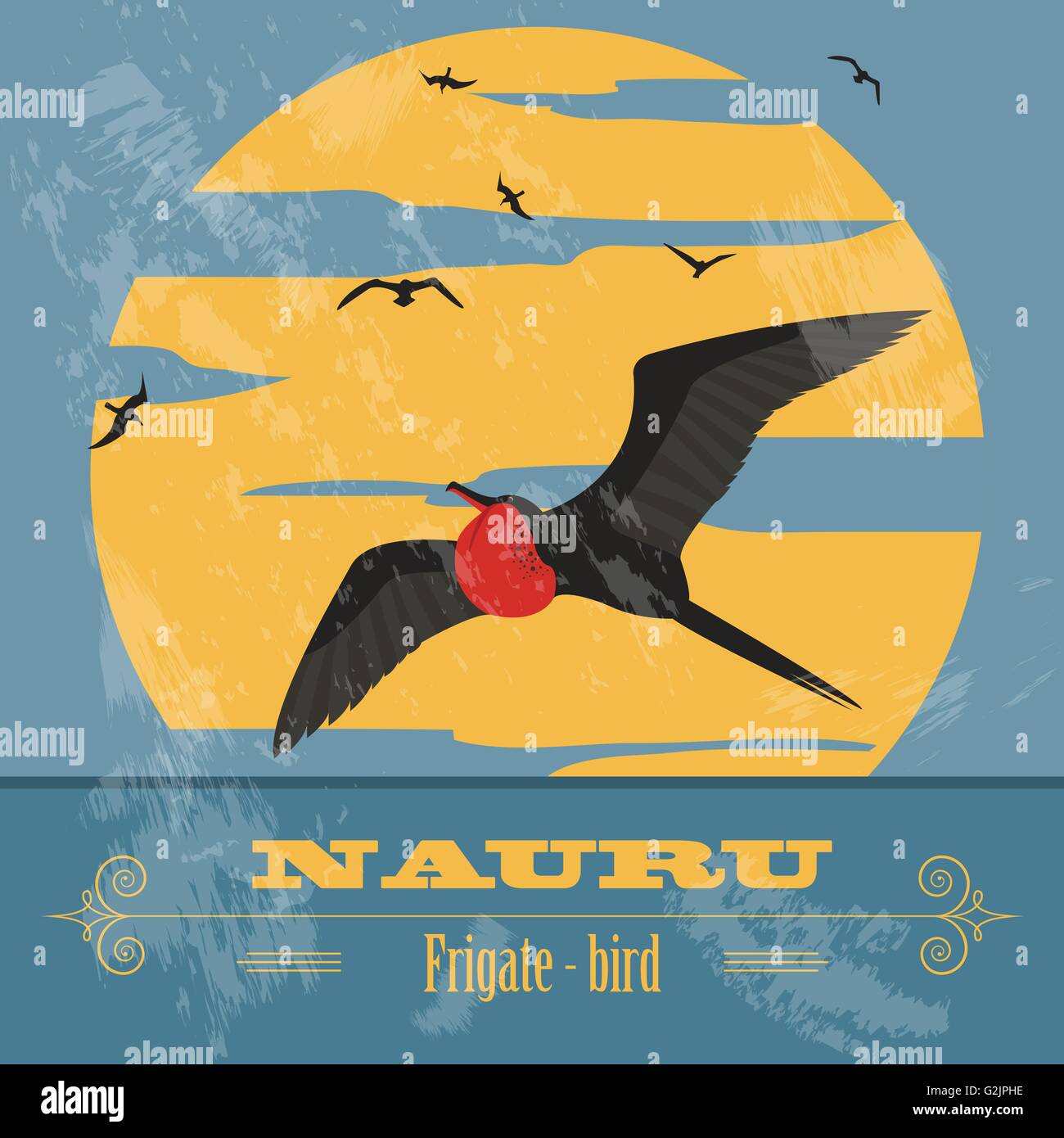 Frigate bird island Stock Vector Images - Alamy