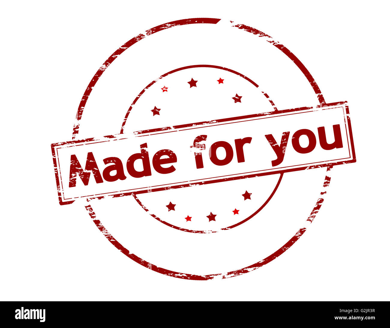 Rubber stamp with text made for you inside, vector illustration Stock ...