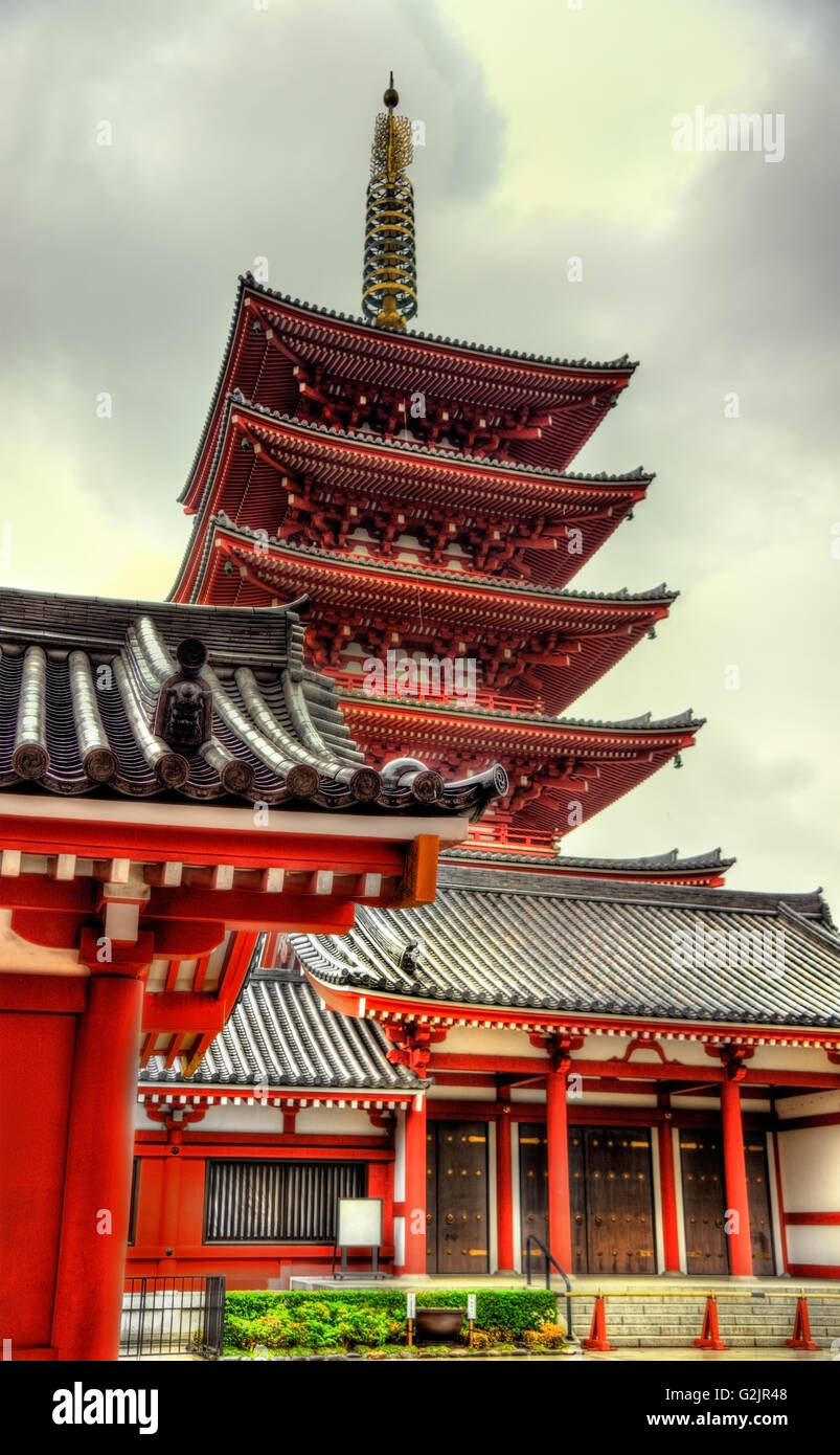 Five-Storey Pagoda of Senso-ji Temple, Asakusa,Tokyo Stock Photo - Alamy