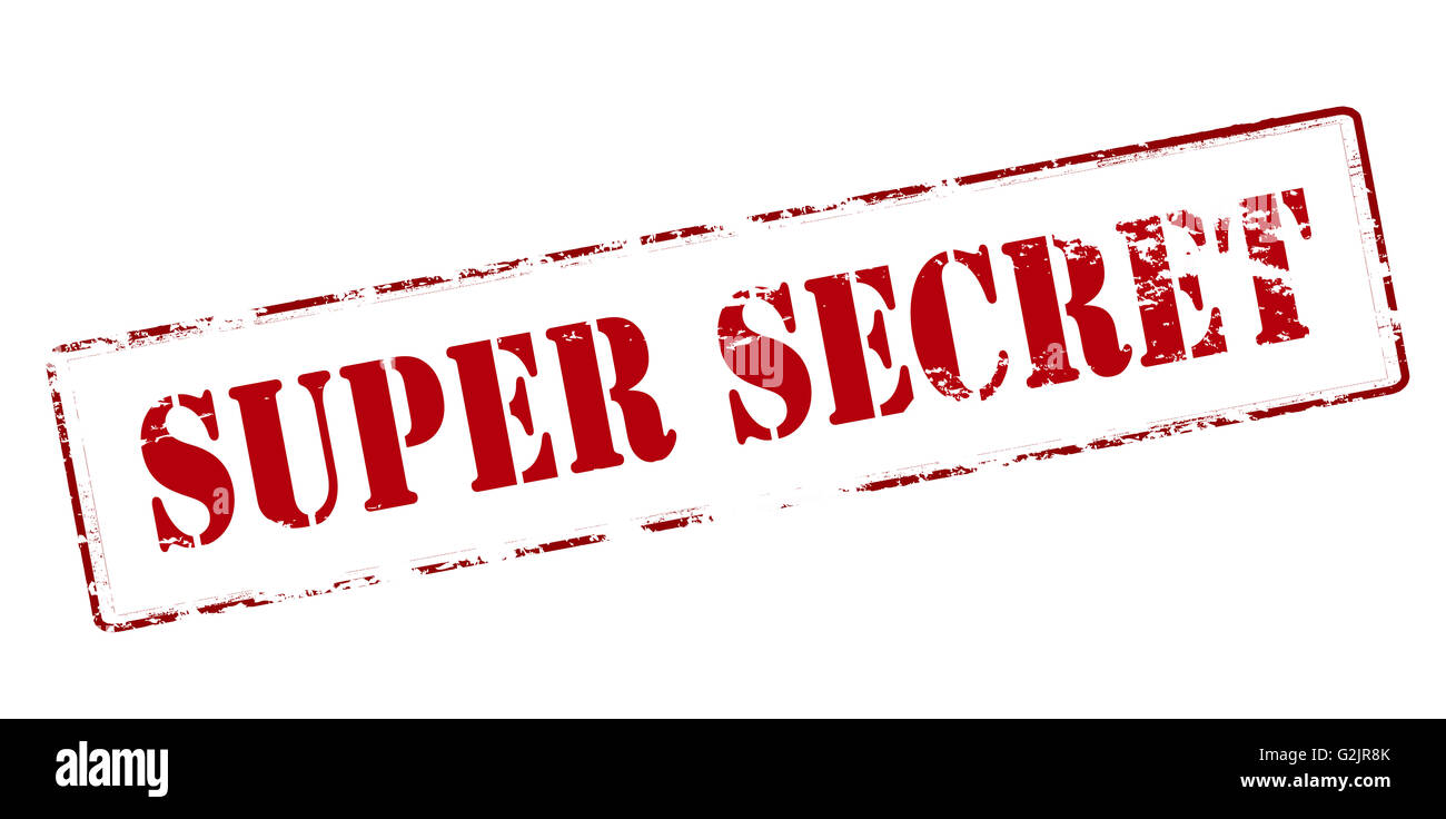 Rubber stamp with text super secret inside, vector illustration Stock ...