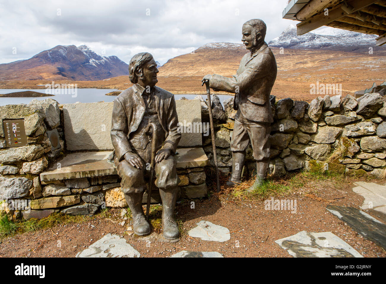 Staues of Ben Peach and John Horne, Scotland Stock Photo - Alamy