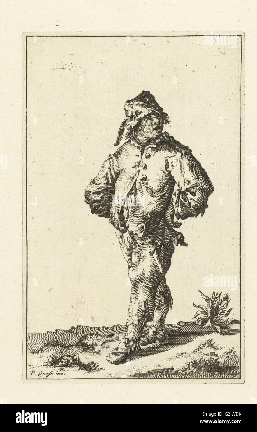 Ragged peasant dressed in rags, Cornelis Danckerts (I), Justus ...