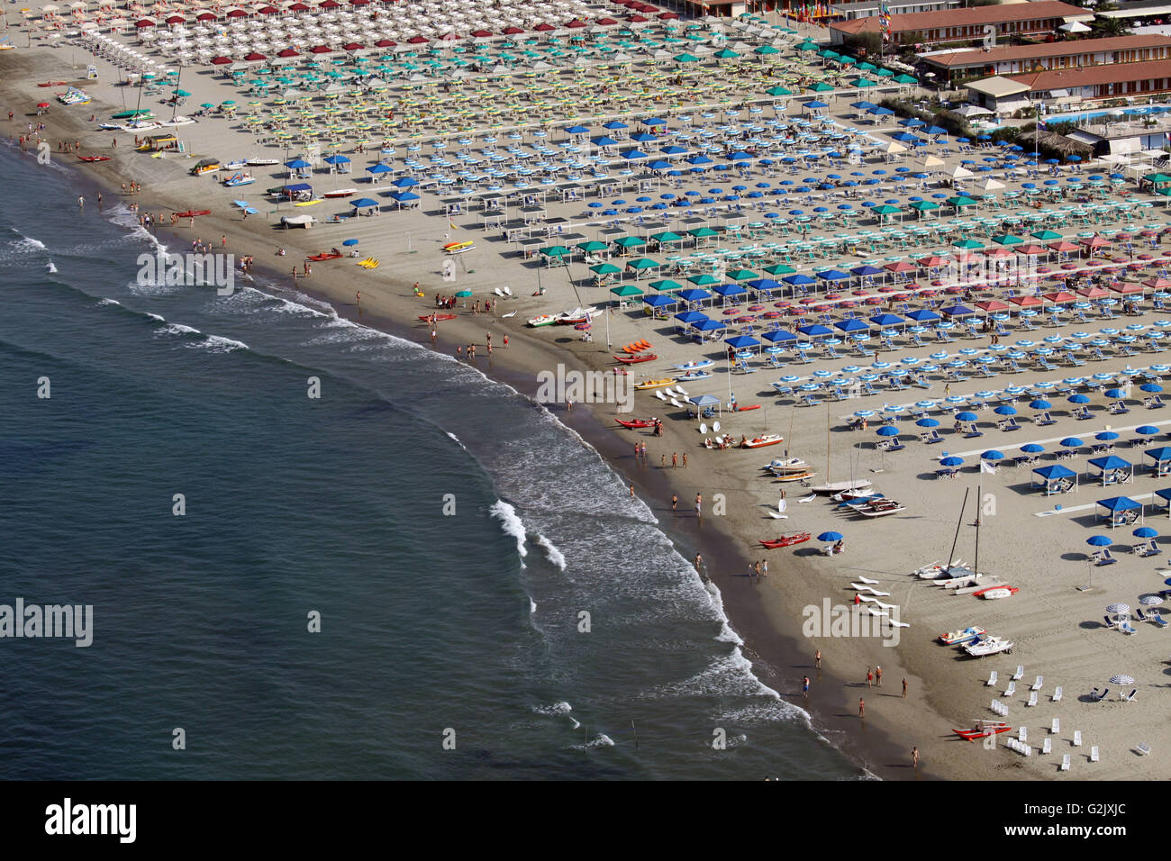 Versilia,italy,beach, sea , view from helicopter Stock Photo - Alamy