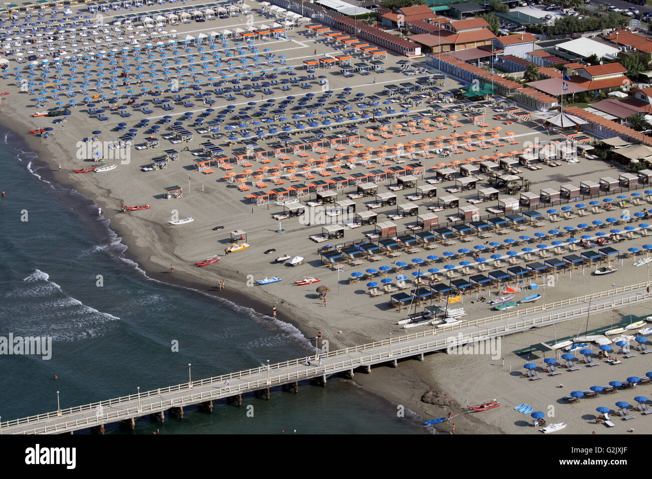 Versilia,italy,beach, sea , view from helicopter Stock Photo - Alamy